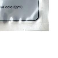 China Custom Printed Logo Hot Seal Bags Three Side Sealed Frozen Food Packaging Plastic Vacuum Bags Meat Packaging With Window for sale