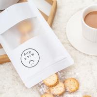 China Eco-Friendly Packaging For Coffee Beans Tea Food Snacks Kraft Paper Clear Stand-Up Resealable Zip Lock Custom Logo for sale