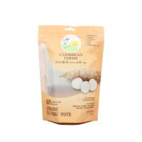 China Eco-Friendly Packaging For Coffee Beans Tea Food Snacks Kraft Paper Clear Stand-Up Resealable Zip Lock Custom Logo for sale