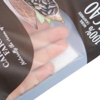 China Eco-Friendly Packaging For Coffee Beans Tea Food Snacks Kraft Paper Clear Stand-Up Resealable Zip Lock Custom Logo for sale