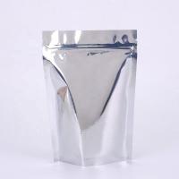 China Glossy Reusable Laminated Aluminum Foil Food Delivery Ziplock Bags Yin Yang Stand Up Pouch With Clear Front for sale