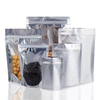 China Glossy Reusable Laminated Aluminum Foil Food Delivery Ziplock Bags Yin Yang Stand Up Pouch With Clear Front for sale