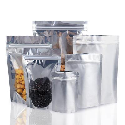 China Glossy Reusable Laminated Aluminum Foil Food Delivery Ziplock Bags Yin Yang Stand Up Pouch With Clear Front for sale