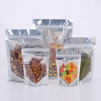 China Glossy Reusable Laminated Aluminum Foil Food Delivery Ziplock Bags Yin Yang Stand Up Pouch With Clear Front for sale