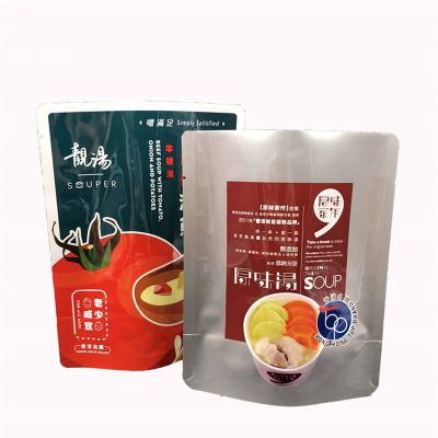 China 50um To 200um Custom Plastic Bags For Food With Euro Hole And Window PA for sale