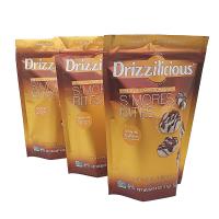 China Gold Mini Aluminium Foil Stand Up Zipper Packing Bags Rice Cake Food Packaging for sale