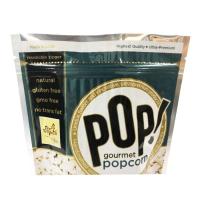 China Popcorn Aluminium Foil Stand Up k Bag Resealable With Easy Top Zipper for sale