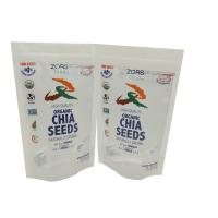 China Zipper Lock Chia Seeds Packing Bag Stand Up Custom Color Printing for sale