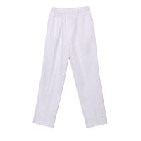 China Elastic Waist Draw String White Chef Pants for sale