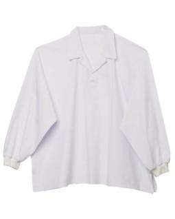 China Rib Knit Cuff Coat Polyester65% Cotton35% White Dust Work Clothes for sale