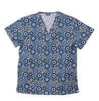 China 155 GSM Plain Woven Short Sleeve V Neck Printed Nursing Scrubs for sale