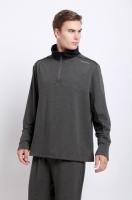 China Dark Grey Long Sleeve Polo Shirts for sale