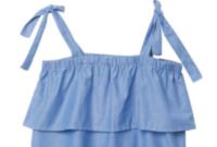 China Plain Woven Polyester 80% Cotton 20%  Blue Ladies Halter Top for sale
