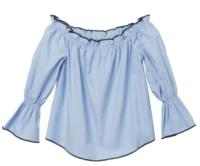 China Elastic Belt Blue Polyester Cotton Ladies Strapless Dress for sale