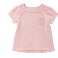 China Short Sleeve Girl Pink Summer Shirts for sale