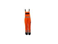 China Man 250GSM CVC Reflective Working Bib Overalls With Adjustable Braces Clasps buckles for sale