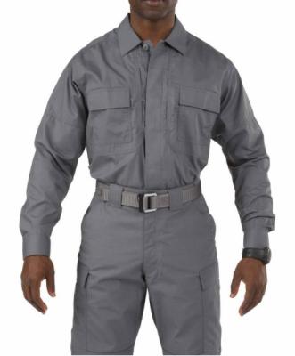 China 260G Flame Retardant Work Clothes 100% Cotton Twill 2/1 Men Long Sleeve Shirt for sale