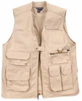 China 260 GSM 100% Cotton Mens Beige Utility Vest Twill 2/1 Flame Retardant for sale