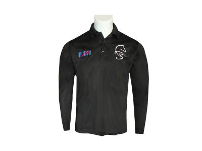 China 100% Polyester Men Long Sleeves Shirt With Embroidery Lapel Collar for sale