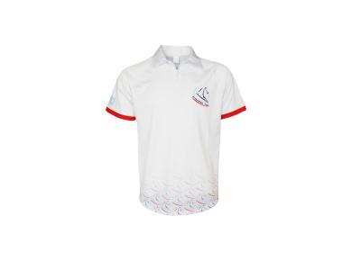 China 100% Polyester Men Short Sleeve Polo Shirts Gradient Color Pattern for sale