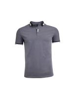 China 180GSM 65% Polyester 35% Cotton  Polo T-Shirt For Men Rolled Collar With Buttons Contrast Color for sale