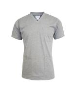 China CVC 60% Cotton 40% Polyester Polo V Neck T Shirt Mens With Layered Pockets for sale