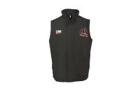 China Thermal Black 413g Fleece Jacket Sleeveless With Embroidery for sale