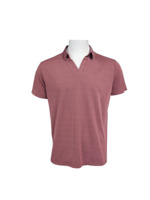 China 180GSM 100% Polyester V Neck Polo T-Shirt For Men Dry Fit for sale