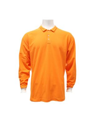 China 180GSM Orange Long Sleeve T-SHIRT & POLO 100% Polyester for sale