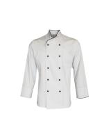 China 240 GSM Chef Uniform Long Sleeve Work Wear 65 Poly 35 Cotton for sale