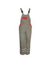 China 455 GSM Composite Fabric Quilted Bib Overalls With Adjustable Buckles for sale