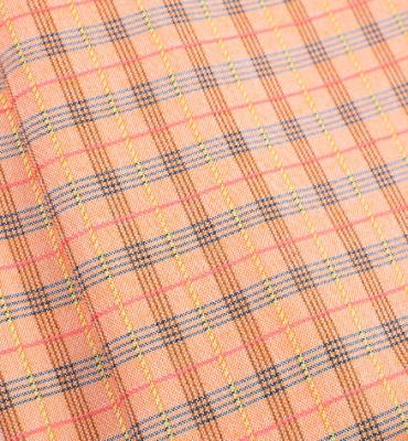 China 220 GSM Yarn Dyed Fabrics 87% Polyester 10% Viscose 3% Spandex Check Fabrics for sale
