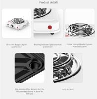 China Portable Single Burner Electric Stove 1000W Spiral Coil Hot Plate Kitchen Stove 220-240V for sale
