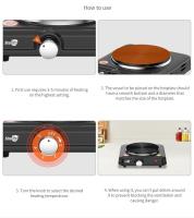China Countertop Square Portable Mini Hot Plate Electric Stove Single Burner 1000W 220-240V for sale