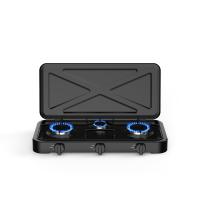 China ECO-GS6003 3-Burner Gas Stove with 0.4mm Coated Iron Plate and Customizable Options for sale