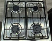China 68L Capacity 4-Burner Stainless Steel Gas Range with Glass Cover - 50x50x86cm Free Standing Cooker for sale