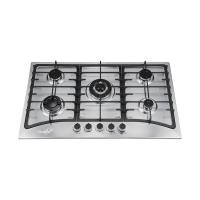 China Five Burner Built In 86cm Gas Cooktop 201 Stainless Steel Corrosion Proof Home for sale