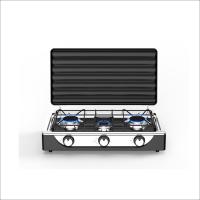 China Commercial Three Burner Gas Stove 598x334x90mm Stainless Steel Countertop for sale