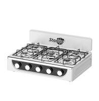 China ECO-GS6015H 5-Burner Gas Stove with 0.5mm Coated Iron Plate and D11.5mm Air Hose for sale