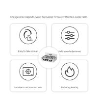 China ECO-GS6015H 5-Burner Gas Stove with 0.5mm Coated Iron Plate and D11.5mm Air Hose for sale