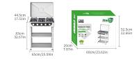 China Free Standing 5 Burner LPG Gas Range Cooker with 0.5mm SS Plate and Iron Lid for Outdoor Use for sale
