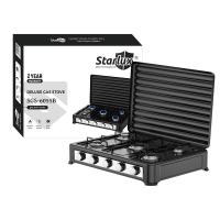 China ECO-GS6055B High Power 5-Burner Gas Stove with 0.6mm Coated Iron Plate and 3000pcs Monthly Capacity for sale