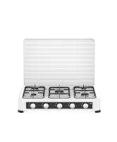 China ECO-GS6055 Table Top 5 Burner Gas Stove with 0.6mm Coating and Manual Ignition for Household Kitchen Use for sale
