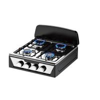 China Heavy Duty Four Burner Gas Stove 1500W Stainless Steel Cast Iron Grates for sale