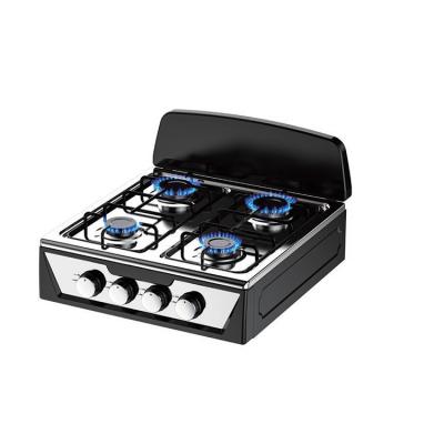 China Heavy Duty Four Burner Gas Stove 1500W Stainless Steel Cast Iron Grates for sale