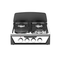 China Heavy Duty Four Burner Gas Stove 1500W Stainless Steel Cast Iron Grates for sale