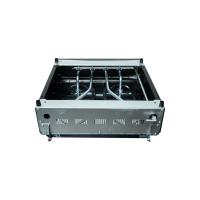 China ECO-GS6024G Luxury Glass Cover 4 Burner Gas Stove with 0.45mm SS Body and 528mm Dimensions for sale