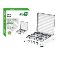 China ECO-GS6054 4-Burner Commercial Gas Stove with 0.5mm Coating Iron and Die-Cast Aluminum Burners for Outdoor Hotel Use for sale