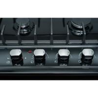 China Stainless Steel 4 Burner Gas Cooktop with Electric Hob 590x510mm 220V 50Hz Cast Iron Frame for sale