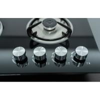 China 5 Burner Gas Cooktop 600x510mm Tempered Glass Built In Stove with Enamel Wire Rack for sale